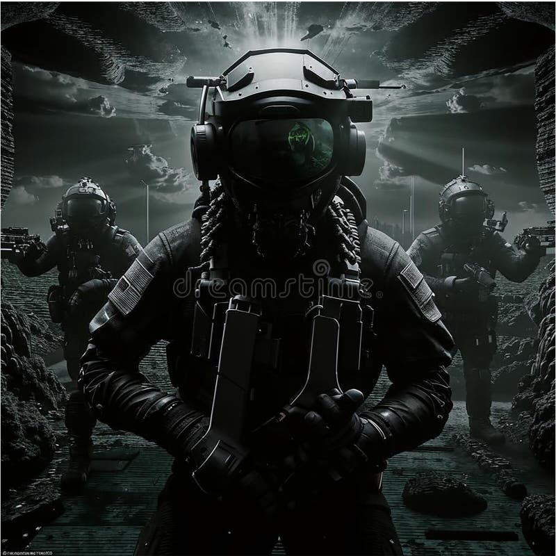 Special Forces - Surreal Art Stock Illustration - Illustration of font ...