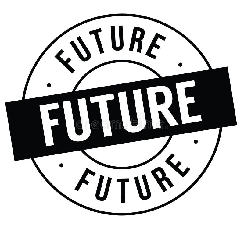 Future stamp on white stock vector. Illustration of distance - 124296231