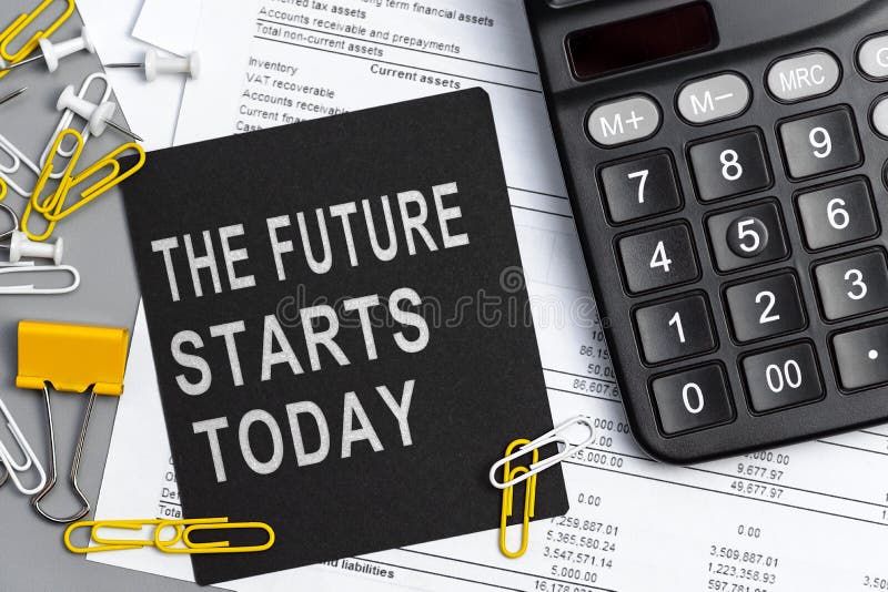 The Future Starts Today - Concept of Text on Sticky Note Stock Photo ...