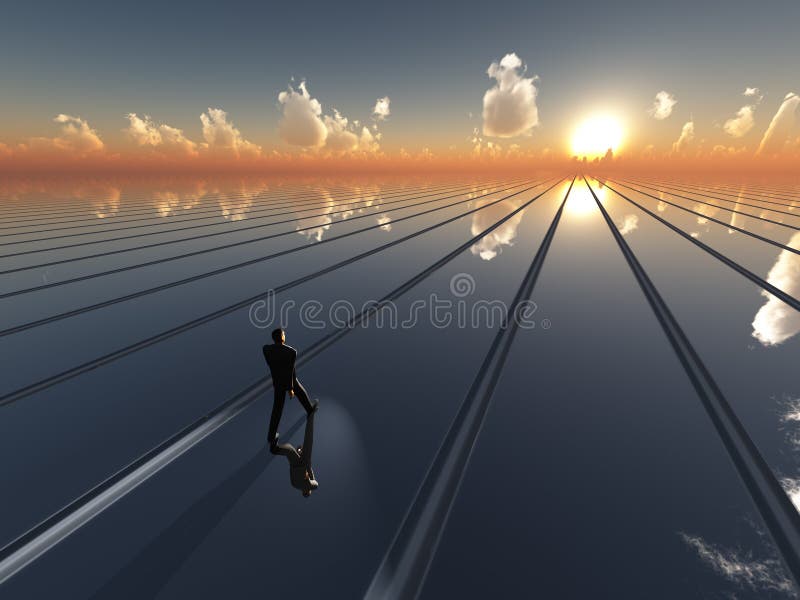 Future Sun Horizon stock illustration. Illustration of digital - 11827723