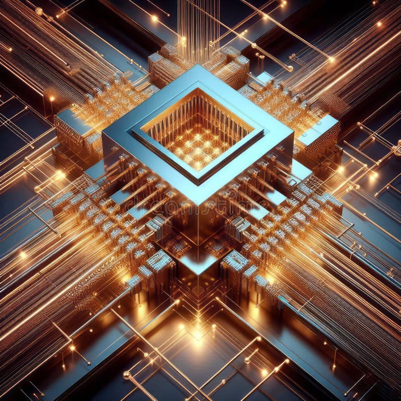 Future Superconducting Computers Stock Illustration - Illustration of ...