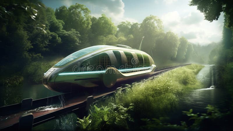 Future of Sustainable Transportation - AI Generated Stock Illustration ...