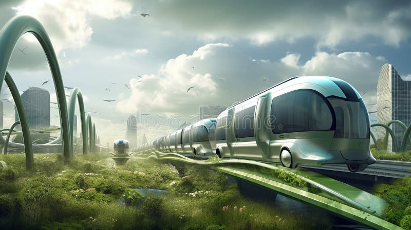 Future of Sustainable Transportation - AI Generated Stock Image - Image ...