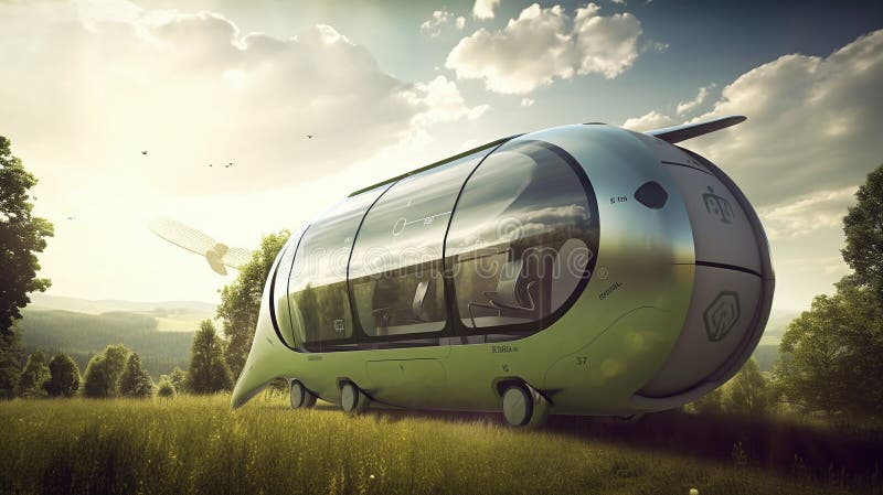 Future of Sustainable Transportation - AI Generated Stock Illustration ...