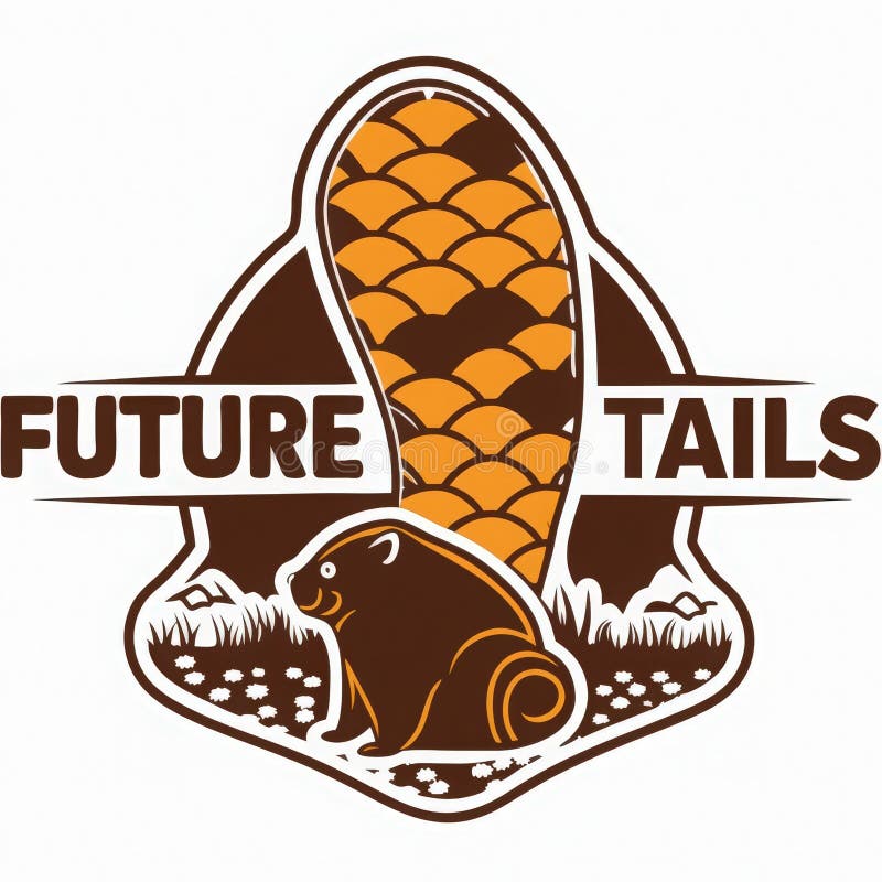 Future Tails Emblem with Stylized Pinecone and Banner Stock ...