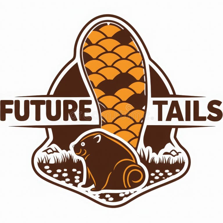 Future Tails Emblem with Stylized Pinecone and Banner Stock ...