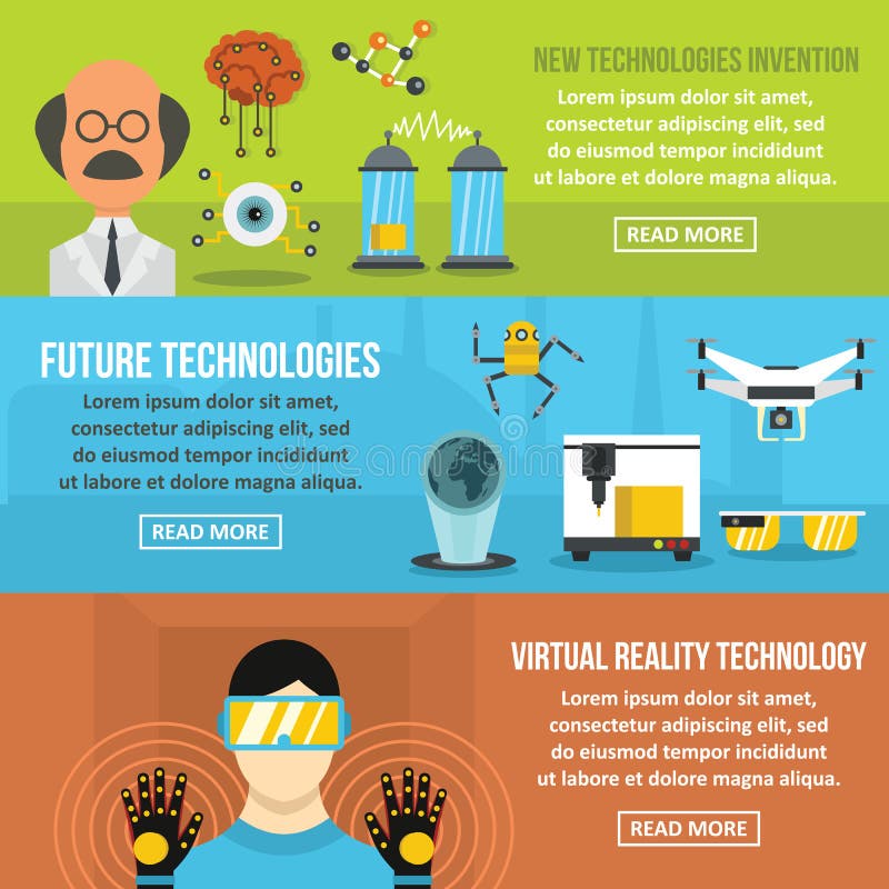 Future Tech Infographic Concept, Flat Style Stock Vector - Illustration ...