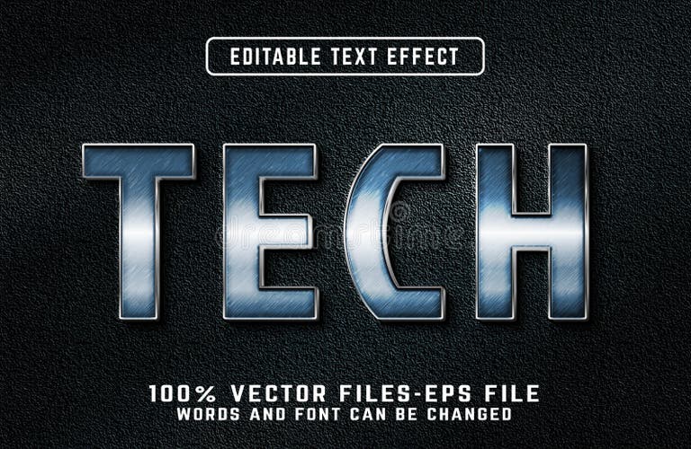 Future Tech 3d Text Effect Premium Vectors Stock Vector - Illustration of manufacturing ...
