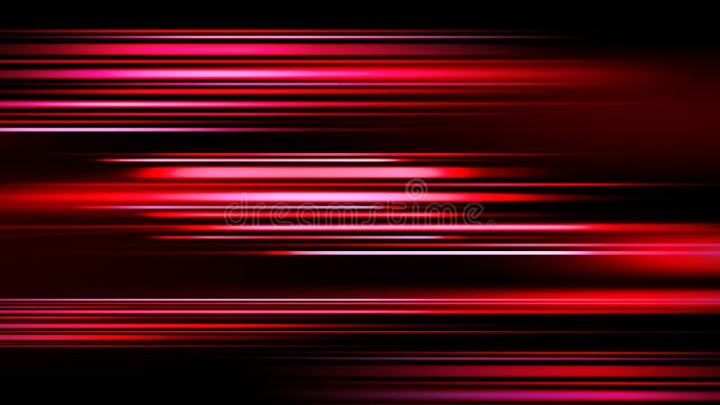Future Tech. Glowing Blurred Light Red Stripes in Motion Over on ...