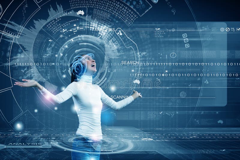 Future technologies stock illustration. Illustration of virtual - 48653552