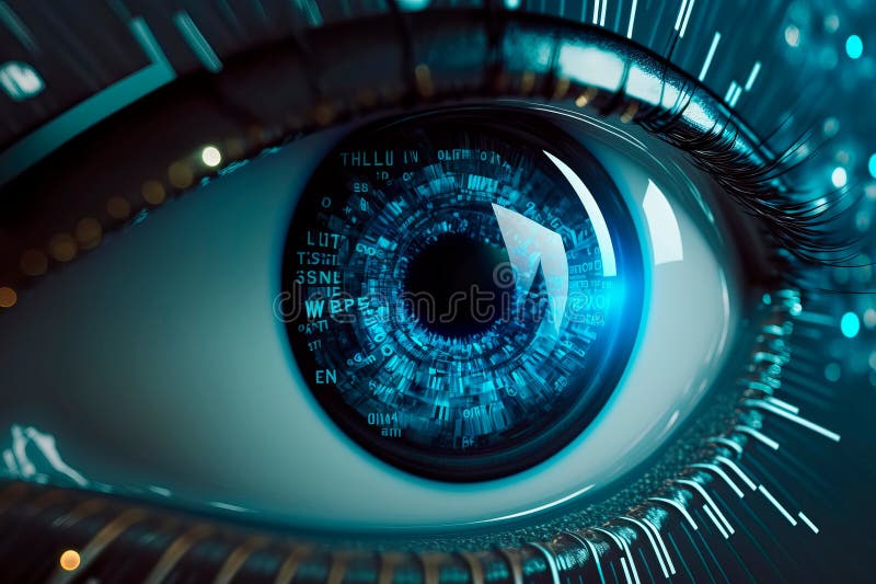 Future Technology Abstract Eye Concept Generative AI Stock Illustration ...