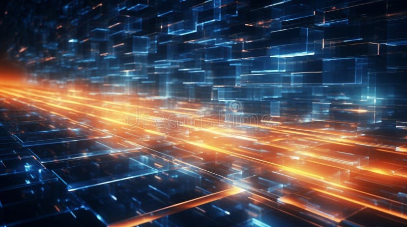 Future Technology Background that is Abstract. AI that Generates Light ...