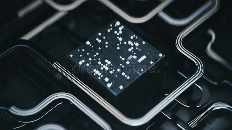 Future Technology Board 3D Rendering Stock Illustration - Illustration ...