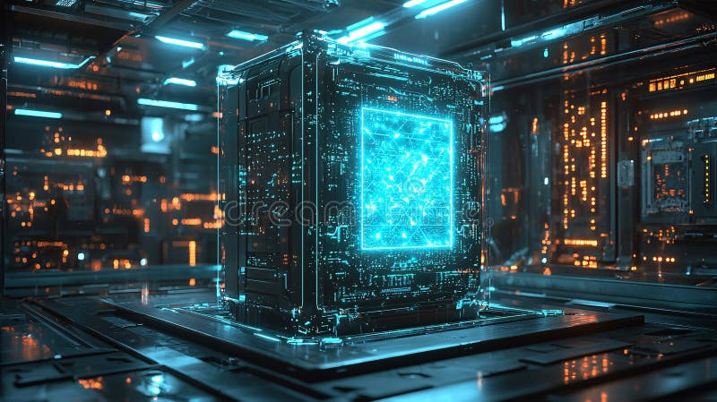 Future Technology Box stock illustration. Illustration of board - 375422617