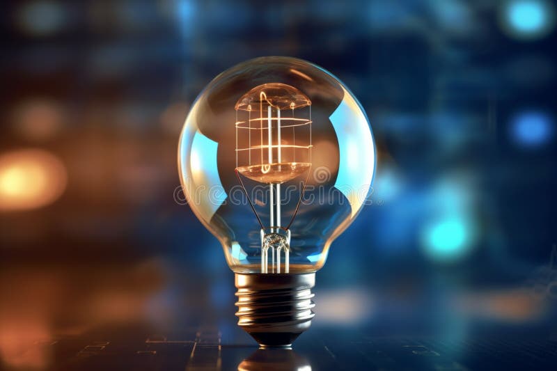 Future Technology Bulb on Innovation Background, Symbolizing Creative ...