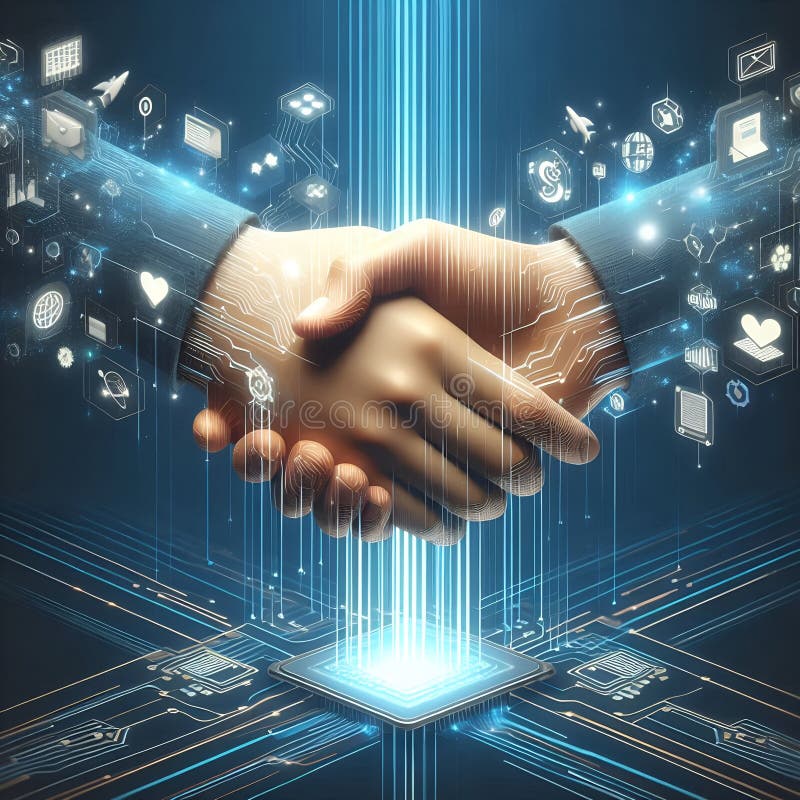 The Future of Technology and Collaboration Stock Image - Image of ...