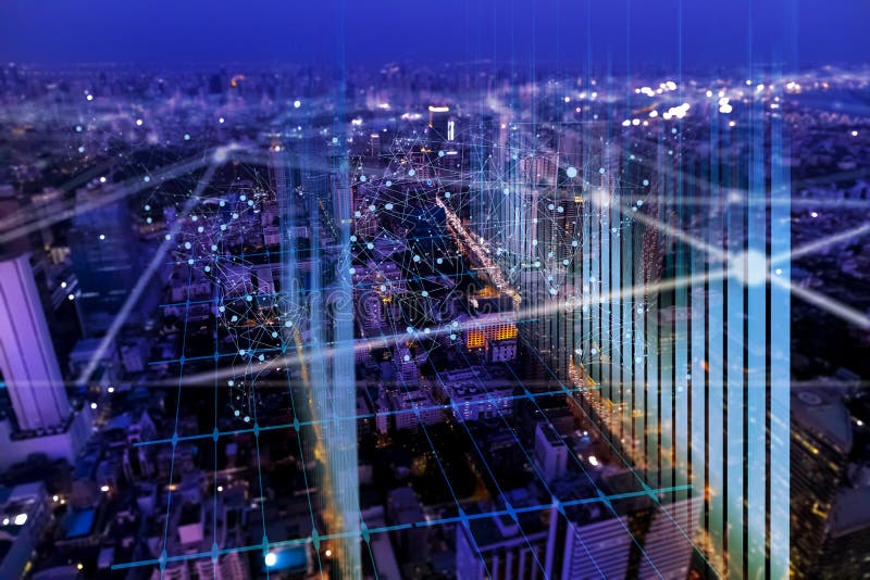 Future Technology and Communication Abstract Background of an Internet ...