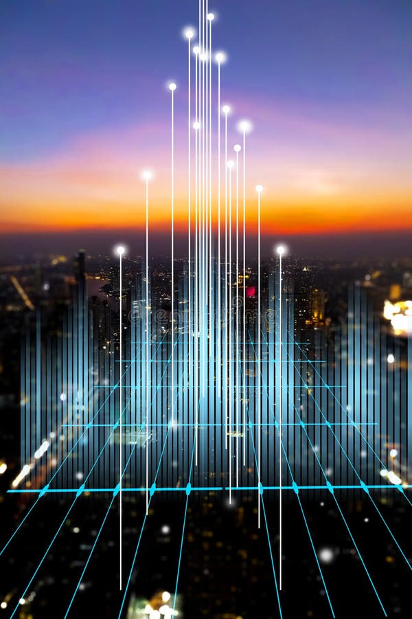 Future Technology and Communication Abstract Background of an Internet ...