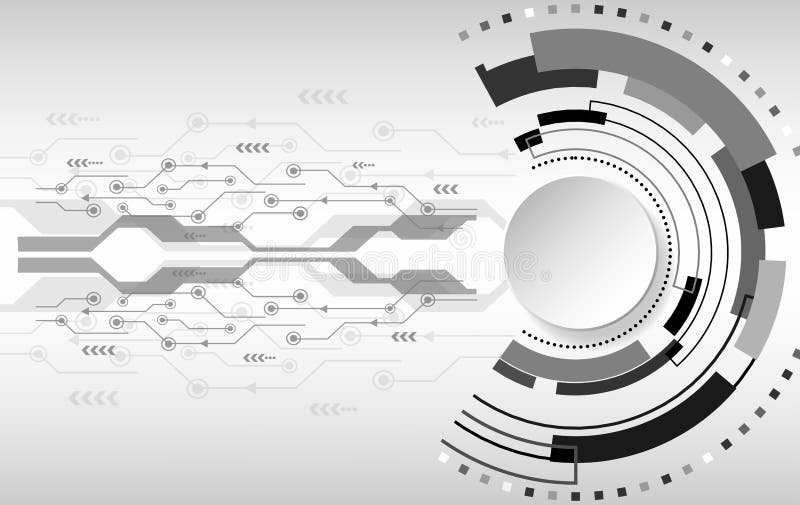 Future Technology Concept, Abstract White Background Stock Vector ...