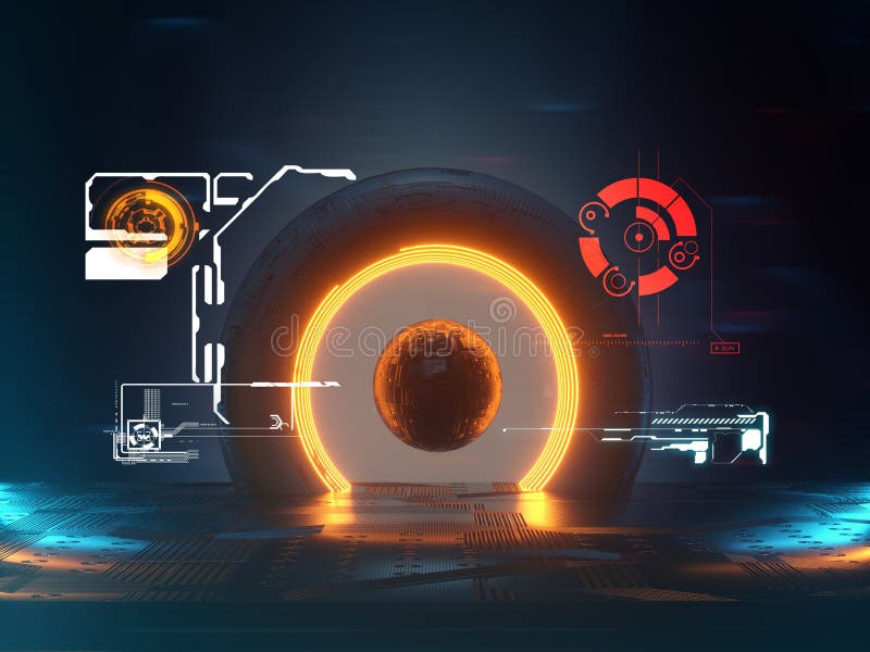 Future technology concept stock illustration. Illustration of ...