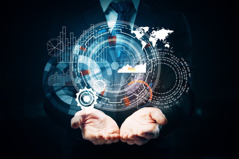 Future and Technology Concept Stock Illustration - Illustration of ...