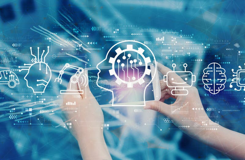 Future Technology Concept with Person Using Smartphone Stock ...