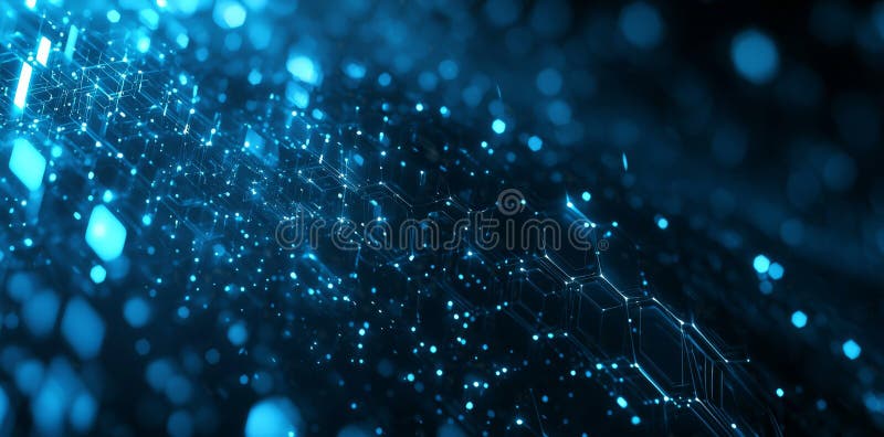 Future Technology Concepts Illustrated in Abstract Dark Blue. Future ...