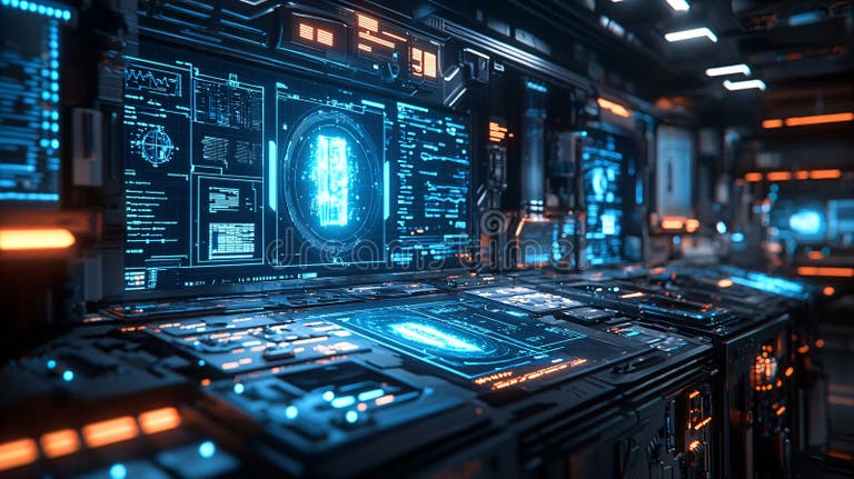 Future Technology Console stock illustration. Illustration of tech ...