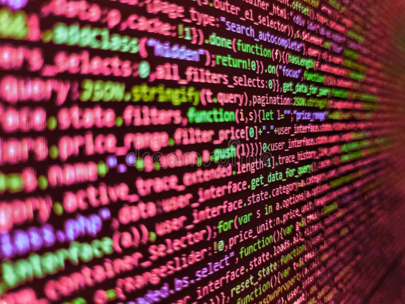 Future Technology Creation Process Web Site Codes On Computer Monitor