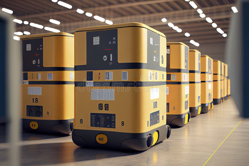 Future Technology 3D Concept: Automated Retail Warehouse Stock ...