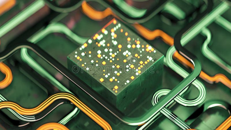 Future Technology Design 3D Render Stock Illustration - Illustration of ...