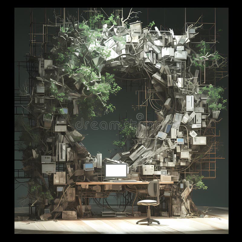 Future of Technology - Evolving Tech Landscape Stock Illustration ...