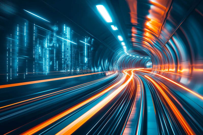 The Future Technology of High-speed Transport. Futuristic Bullet Train ...