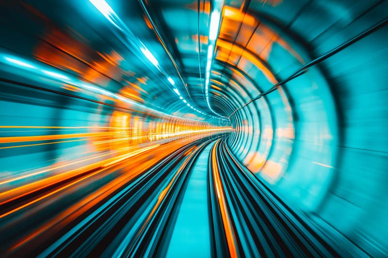 The Future Technology of High-speed Transport. Futuristic Bullet Train ...