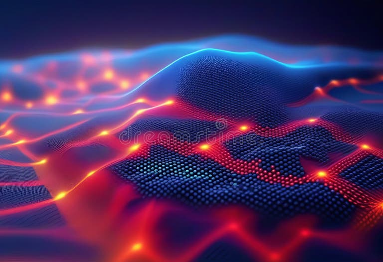 Future Technology. Hightech Electronic Cloth. Particle Grid. Cloud ...