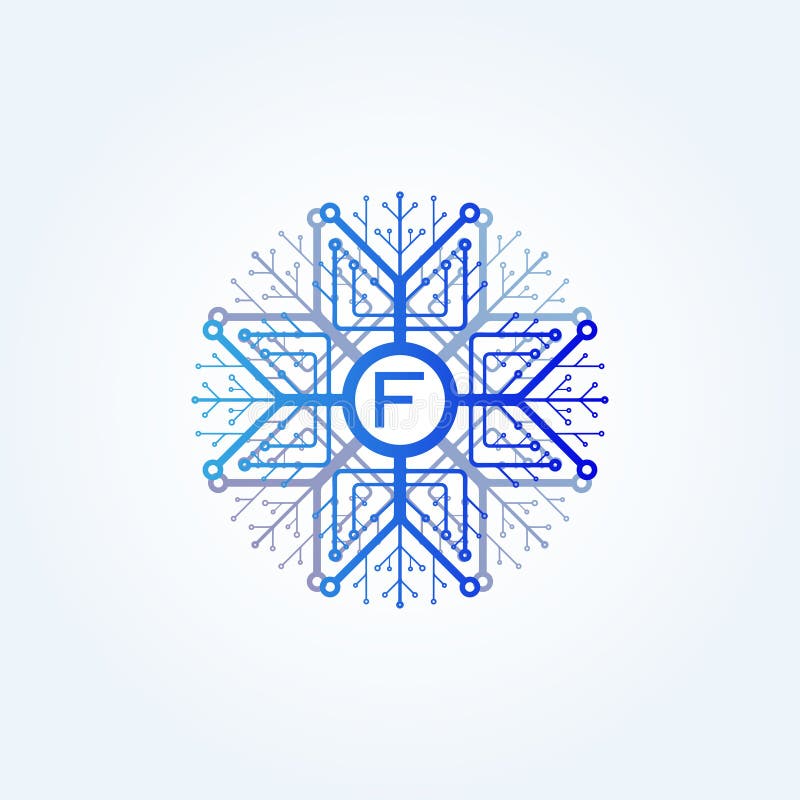 Future Technology Logo with Nature Concept. Factory Tech Sign -vector ...