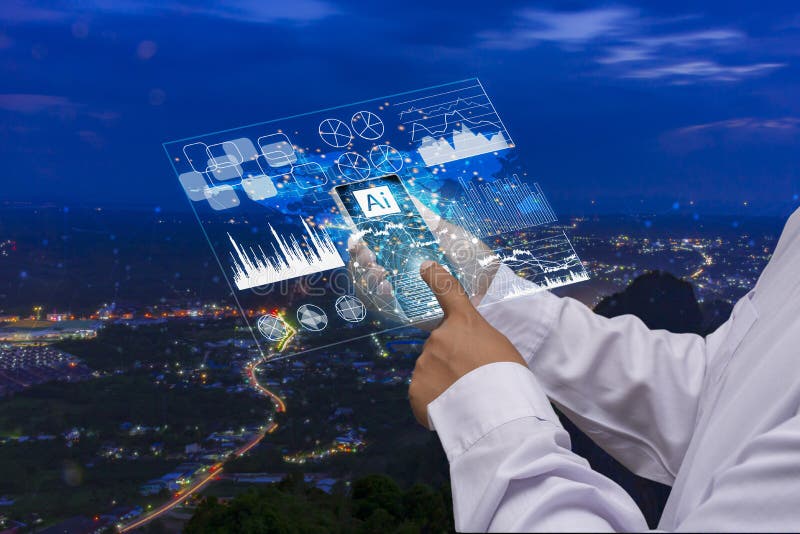 Future Technology Interface.Working with Future Technology Called Ai ...