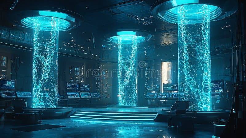 Future Technology Laboratory Stock Illustration - Illustration of ...