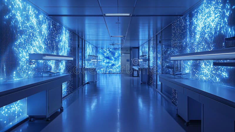 Future Technology Laboratory Stock Image - Image of blue, advanced ...