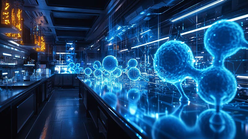 Future Technology Laboratory Stock Illustration - Illustration of ...