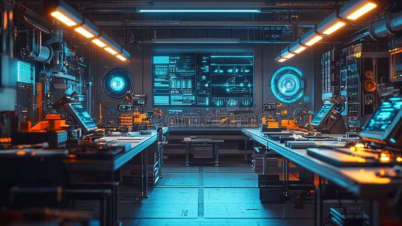 Future Technology Laboratory Stock Photo - Image of fiction, center ...