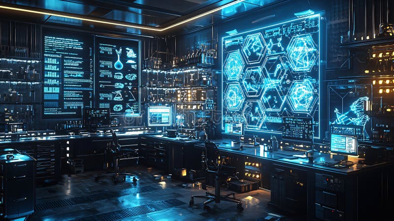 Future Technology Laboratory Stock Image - Image of city, data: 373882411