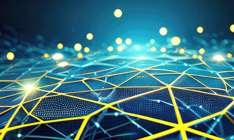 Future Technology Lines with Dots Network Mesh Background,Generative AI ...