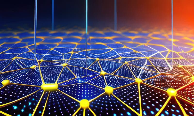 Future Technology Lines with Dots Network Mesh Background,Generative AI ...