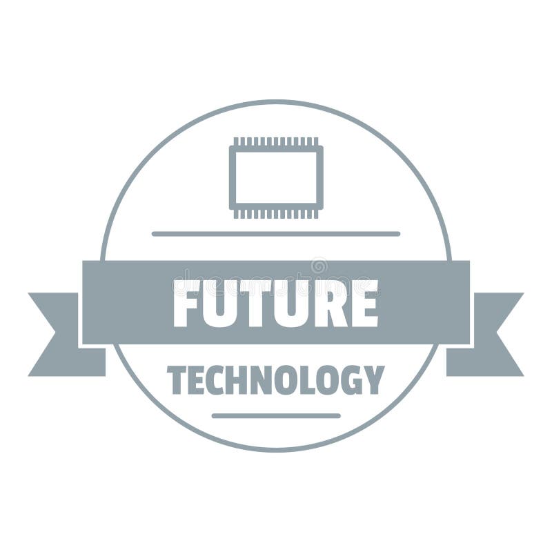 Future Technology Logo, Simple Gray Style Stock Vector - Illustration ...