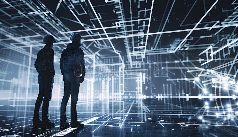 Future of Technology. Mixed Media Stock Illustration - Illustration of ...