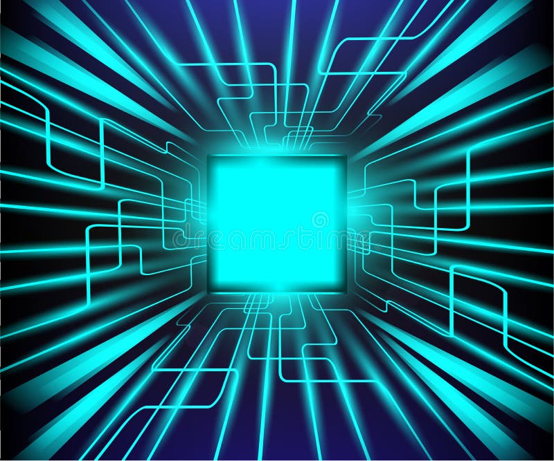 Future Technology Push Button Concept Stock Vector - Illustration of ...