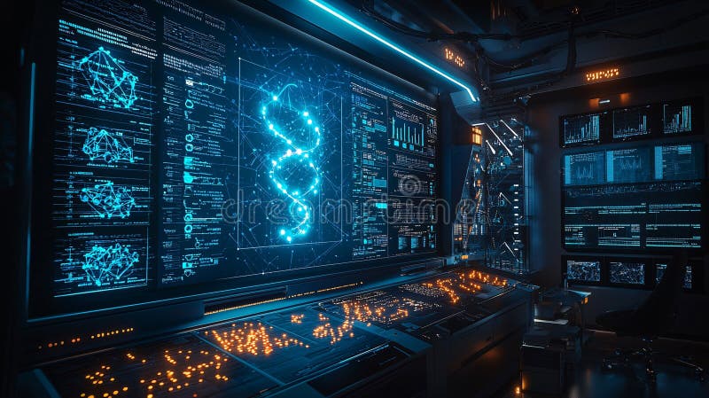 Future Technology Sense Control Center Stock Illustration ...