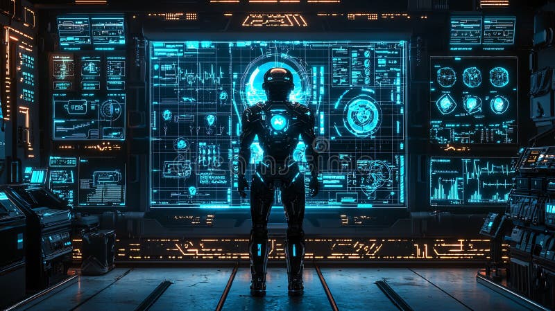 Future Technology-sensing Robot Stock Image - Image of machinery, light ...