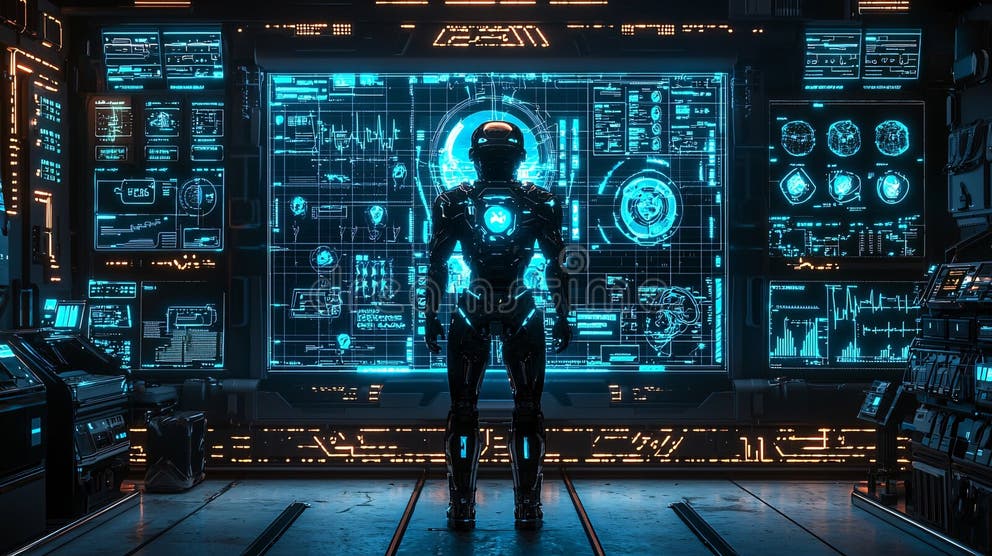 Future Technology-sensing Robot Stock Image - Image of machinery, light ...